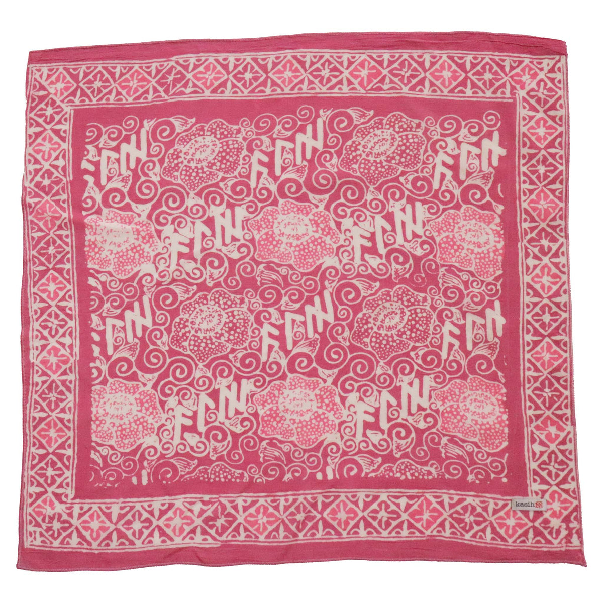Hand Dyed Batik Bandana, Pink Corpse Flower, Giant Padma – Kasih Co-op