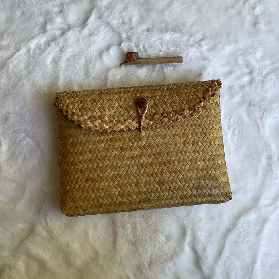 Gift Set of Handwoven Pouch and Canting Wax and Dye Tool, Handwoven Na ...