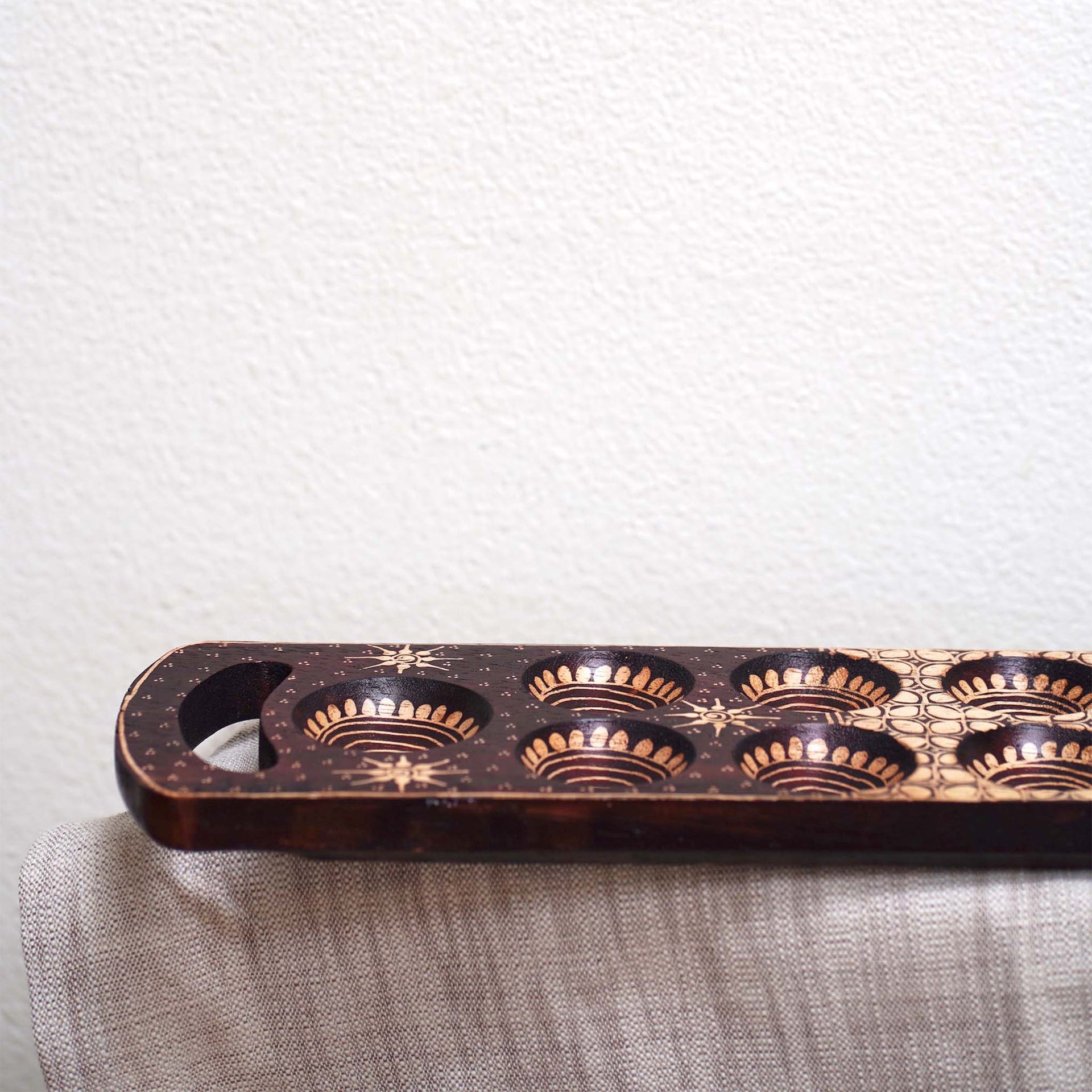 Mancala Albacia Wood Dakon Folding Congklak Board Game Set. Strategy ...