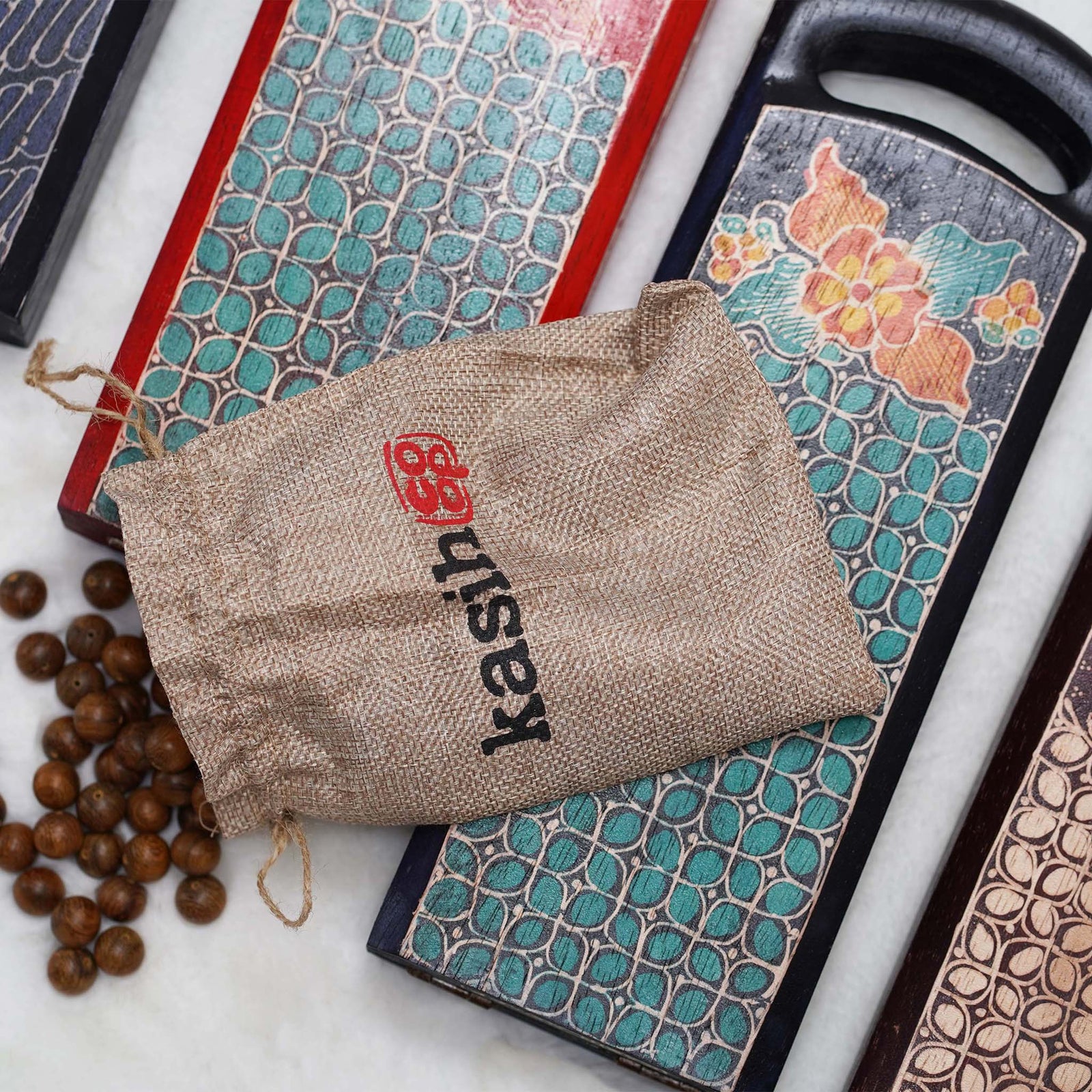 Mancala Albacia Wood Dakon Folding Congklak Board Game Set. Strategy ...