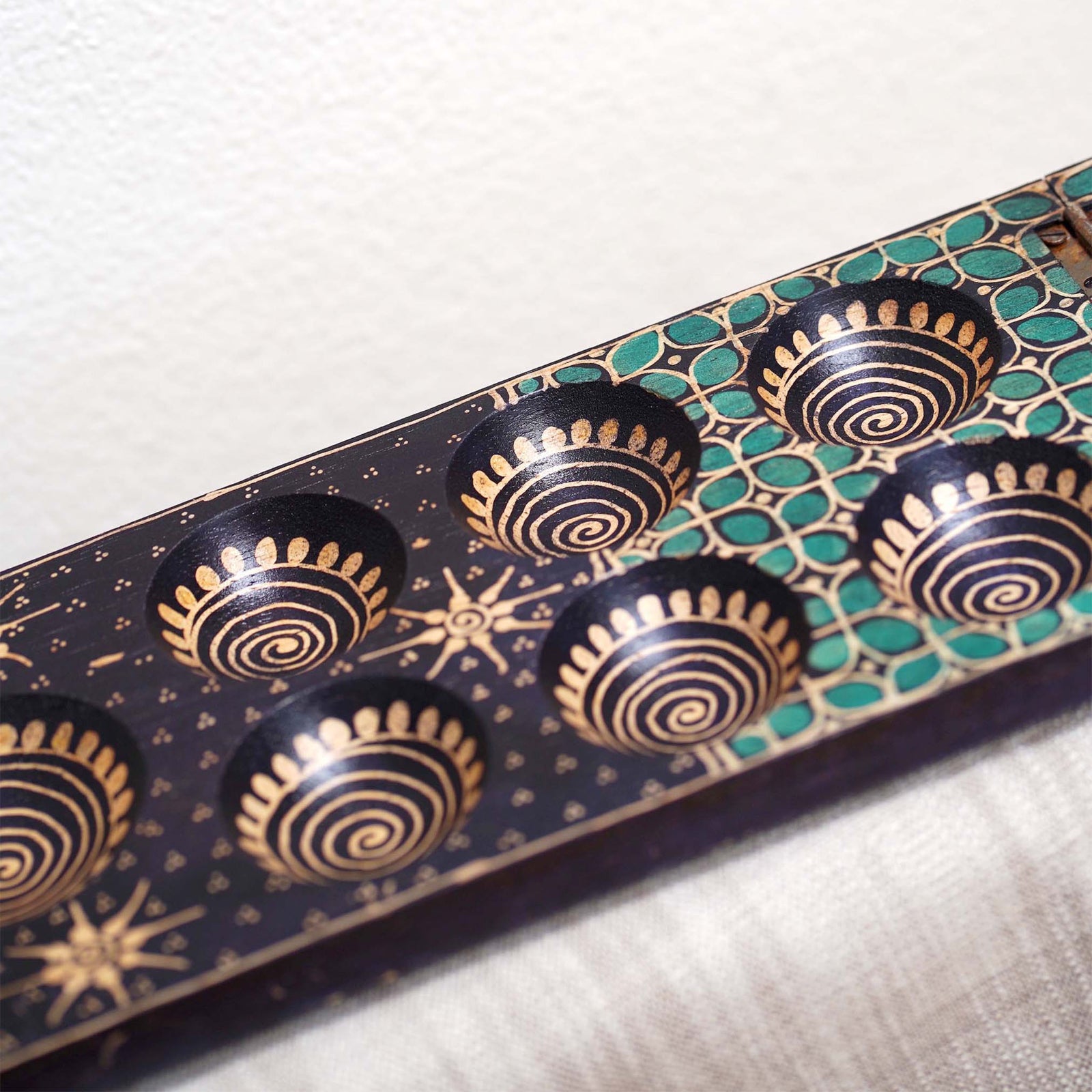 Mancala Albacia Wood Dakon Folding Congklak Board Game Set. Strategy ...