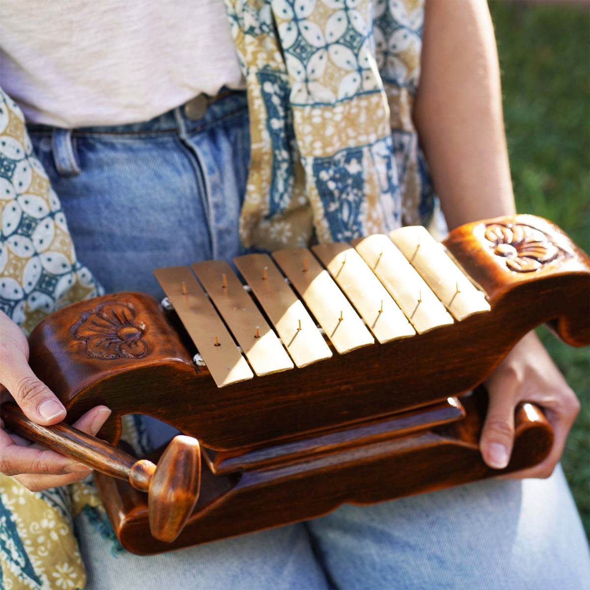 Indonesian Decorative Gamelan Musical Instrument Wood Carving, Xylopho ...