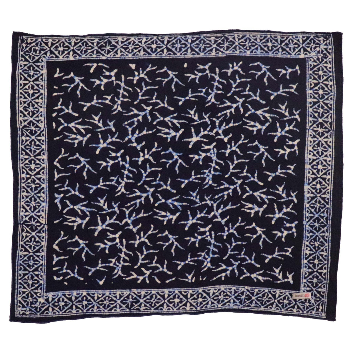 Hand Dyed Batik Bandana, 100% Soft Cotton, Mark, Black, White – Kasih Co-op