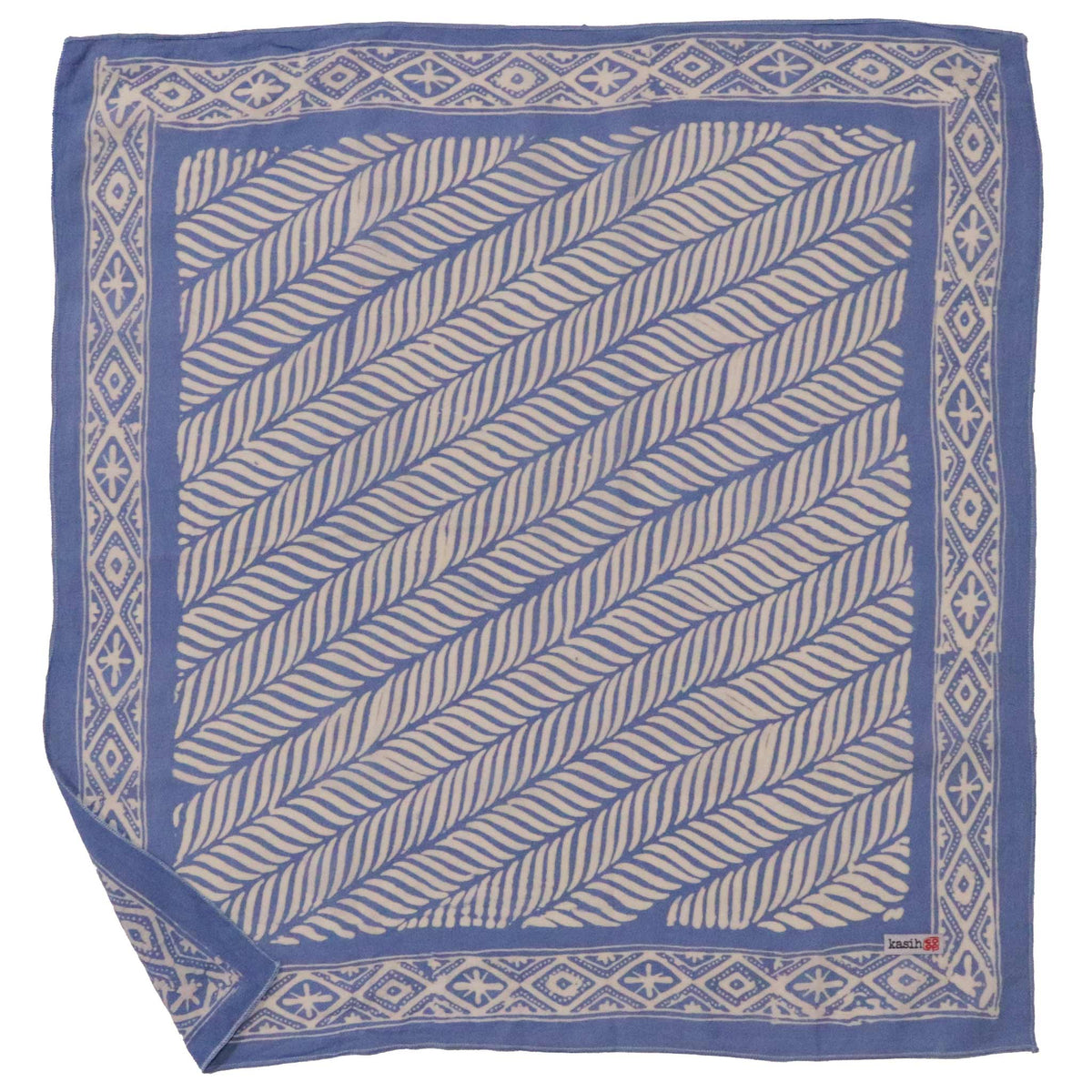 Hand Dyed Batik Bandana, Periwinkle Play, Blue, Purple – Kasih Co-op