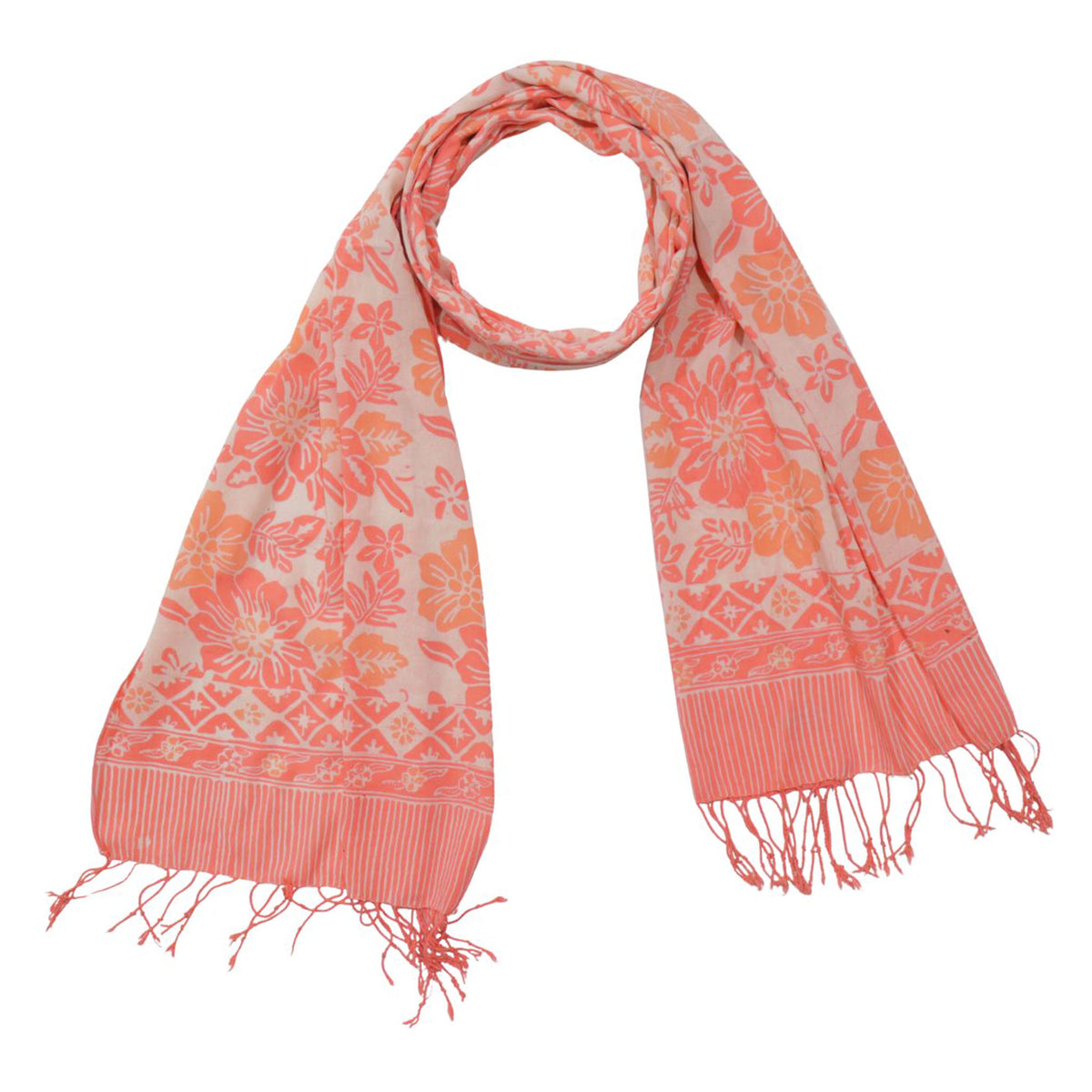 Hand Dyed Batik Scarf - Cotton - Blue Butterfly, Lightweight 100% Soft ...