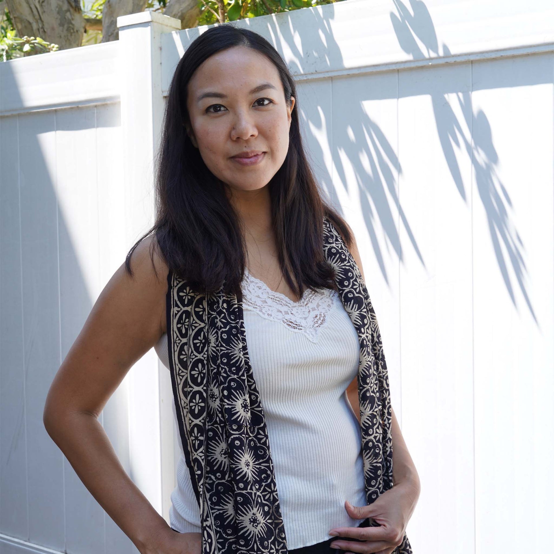 Hand Dyed Batik Scarf - Cotton - Hibiscus Brown Black, Lightweight 100% ...