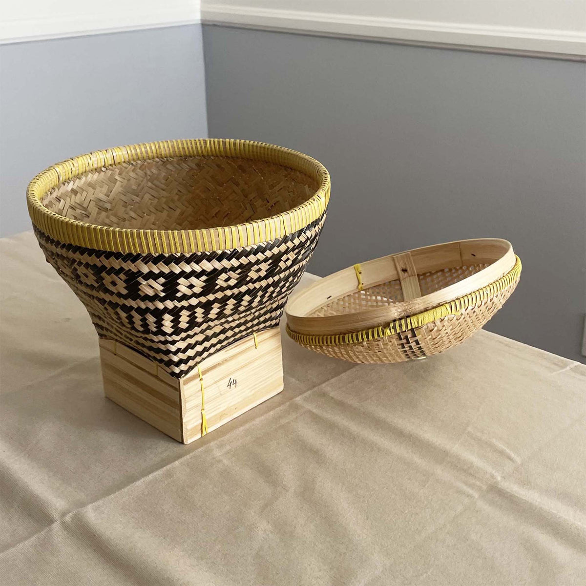 Handwoven Bamboo Rice Basket, Handweaved Bamboo Bowl – Kasih Co-op