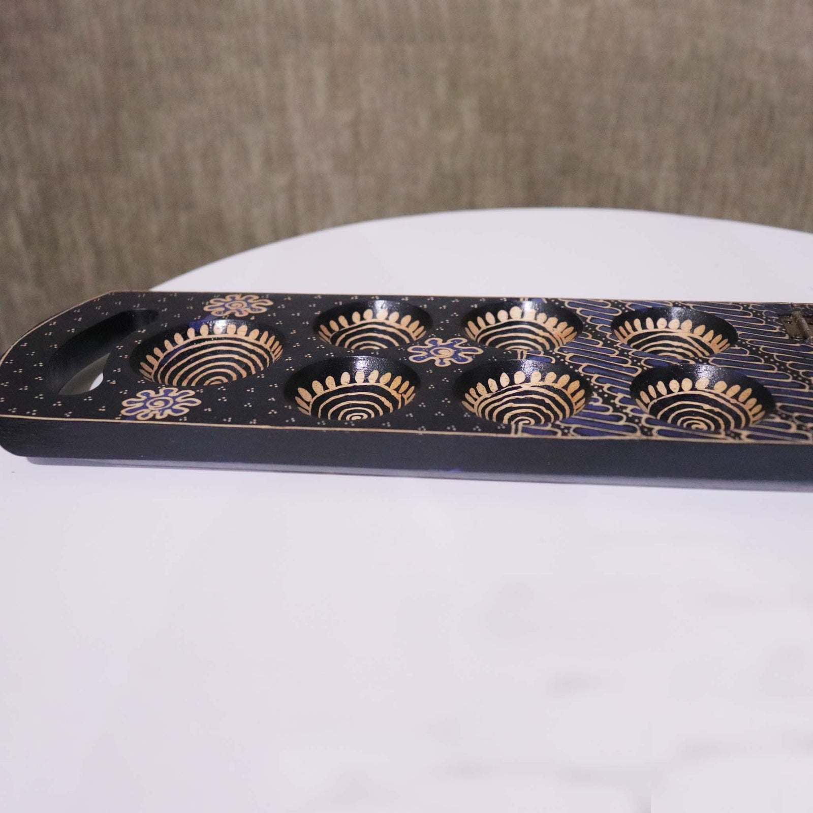 Mancala Albacia Wood Dakon Folding Congklak Board Game Set. Strategy ...