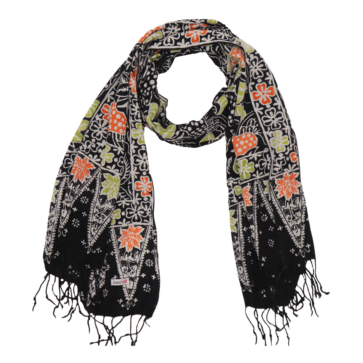 Hand Dyed Batik Scarf - Cotton - Blue Butterfly, Lightweight 100% Soft ...