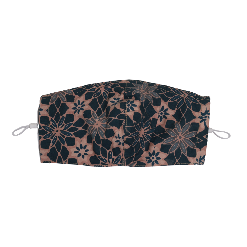 Hand Dyed Indonesia Batik Face Mask Three Layers 100% Cotton with Nose ...