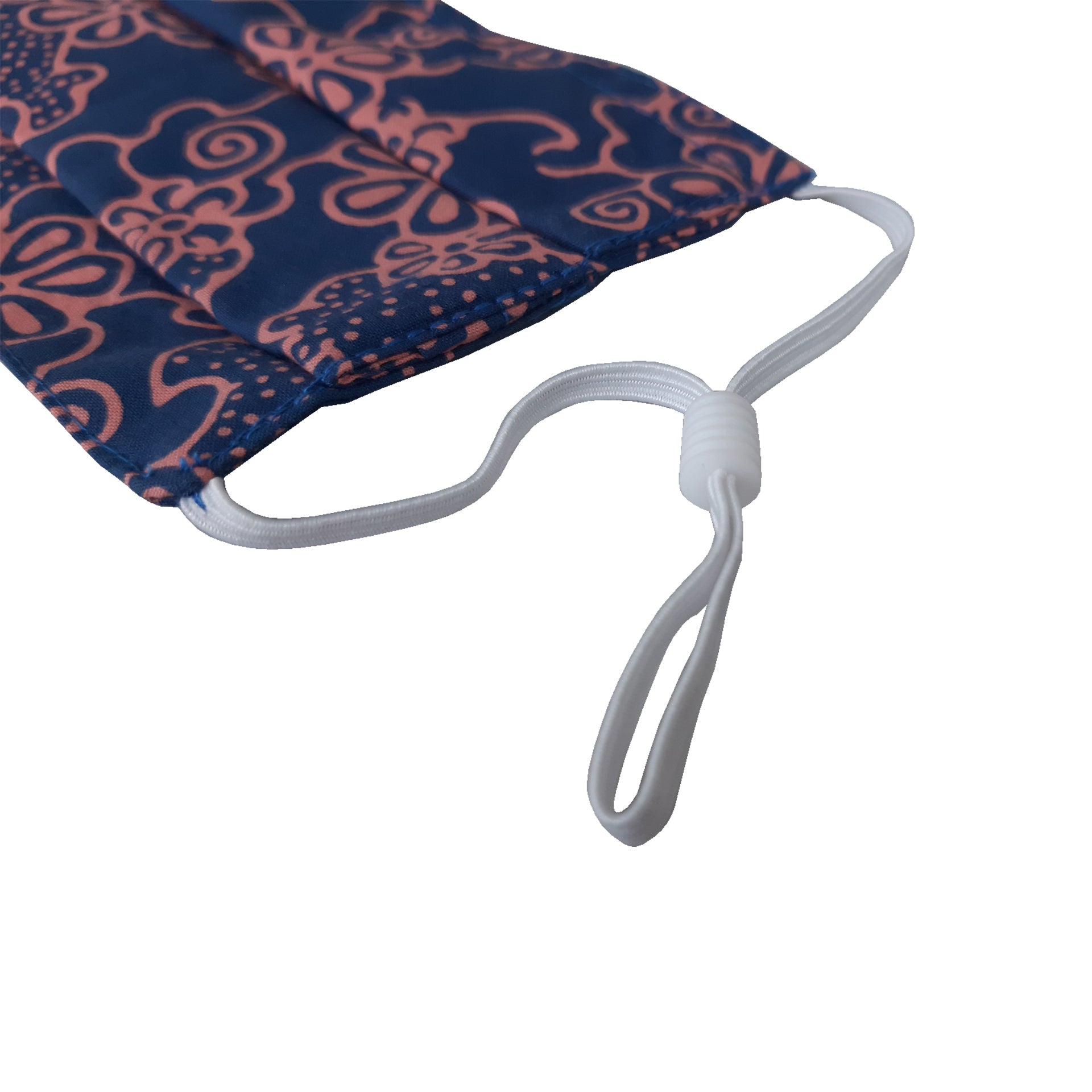 Pleated Hand Dyed Indonesia Batik Face Mask Three Layers 100% Cotton ...